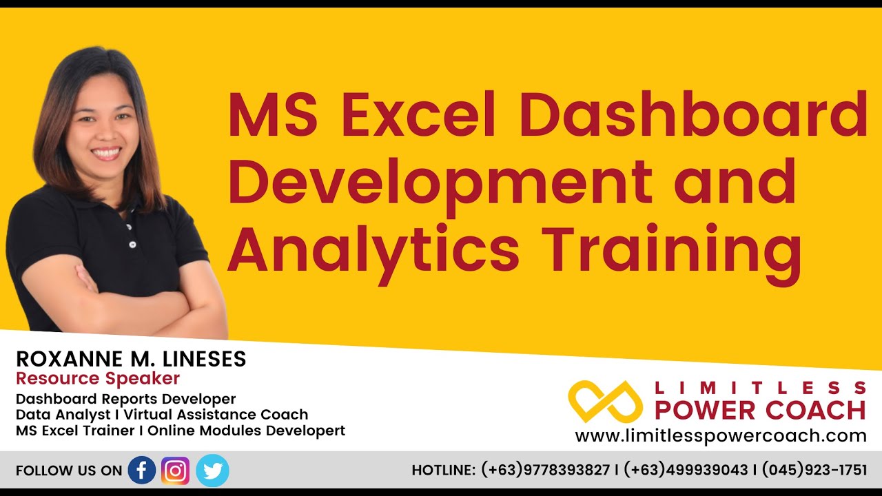 MS Excel Dashboard Development & Analytics Training 06.10.2020 - YouTube