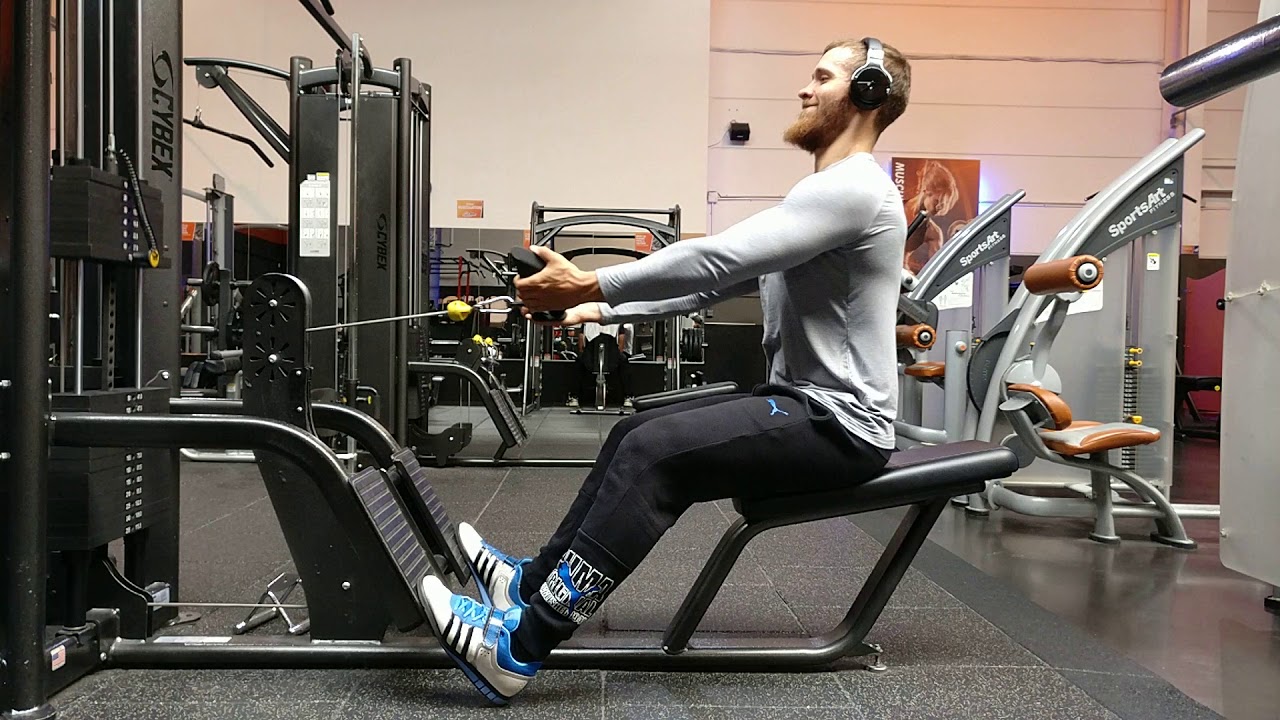 Cable Row (With Supinate Mag Bar) 3x16@7p (last set) - YouTube