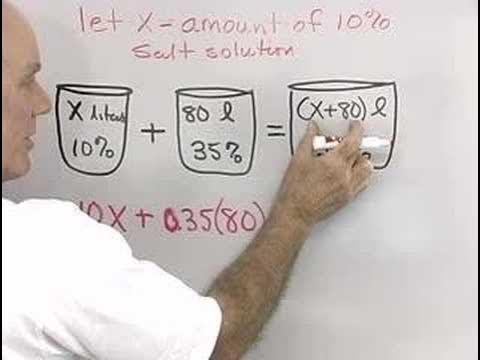 Algebra Word Problem: Mixture - YouTube