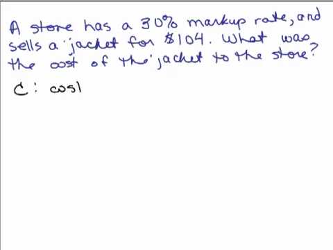 Markup Problems 2 - YouTube