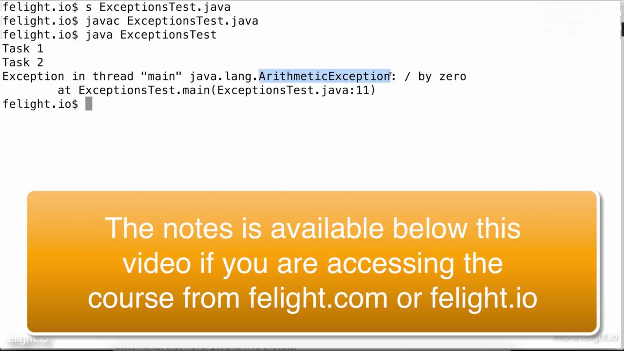 Exception Handling Part 1 What Is An Exception Youtube