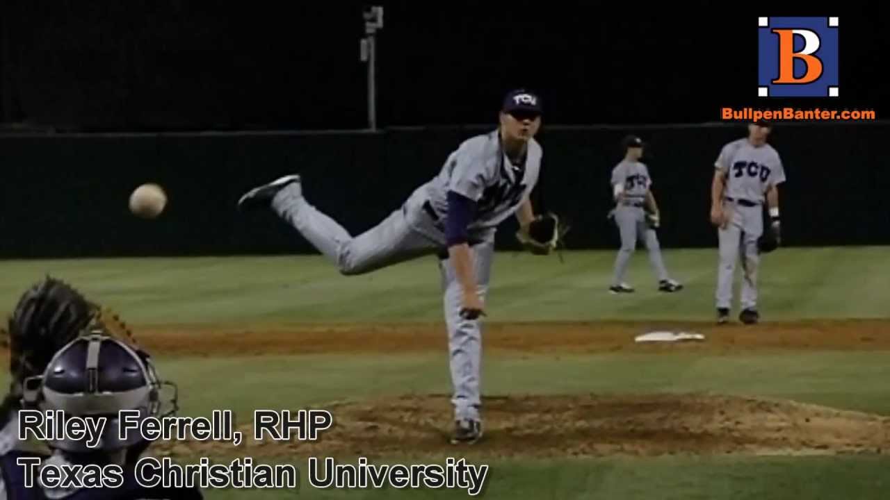RILEY FERRELL, RHP, TCU, PITCHING MECHANICS AT 200 FPS - YouTube