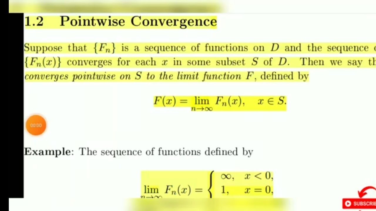 Pointwise convergence||Topic 2||Real Analysis 2||MTH631 - YouTube