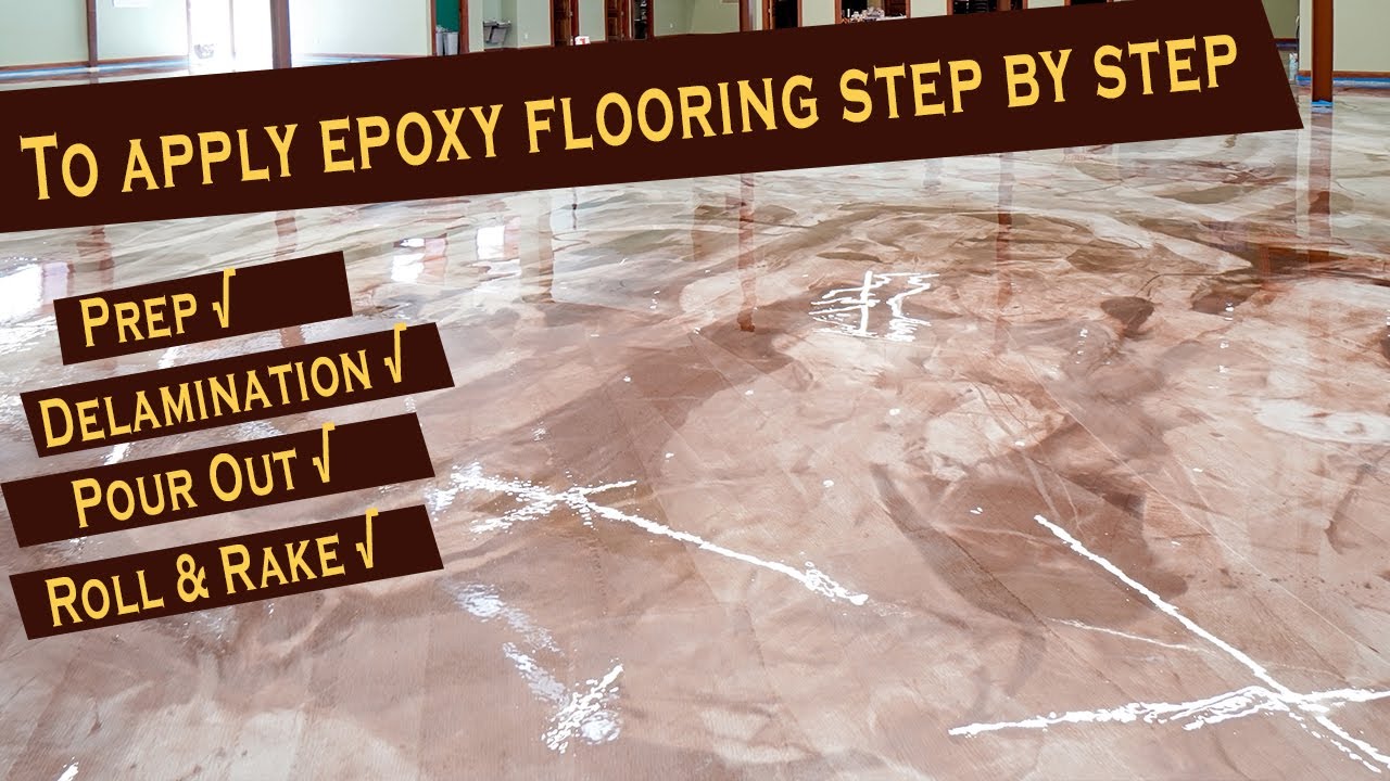 To apply epoxy flooring step by step: Preparation, Delamination, Pour ...