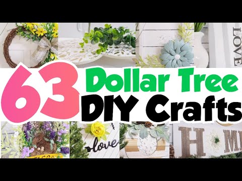 63 AMAZING Dollar Tree DIY Crafts For Home Decor - YouTube