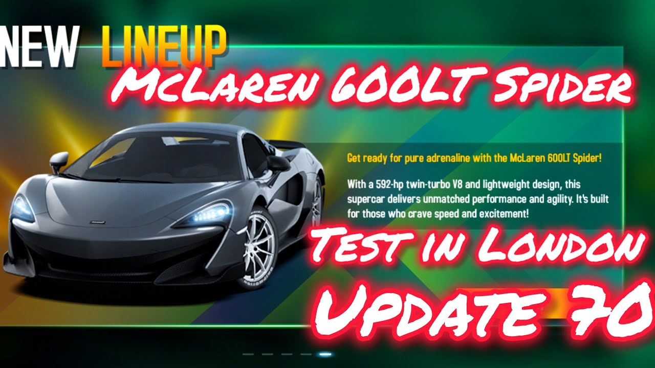 [Asphalt 8] McLaren 600 LT Spider Test in London Update 70 - YouTube