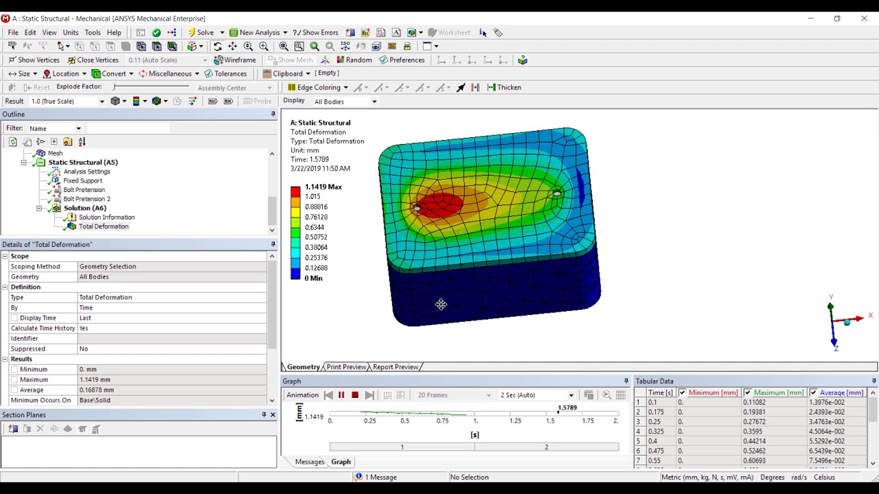 Bolt pretension and Seal simulation in ANSYS - YouTube