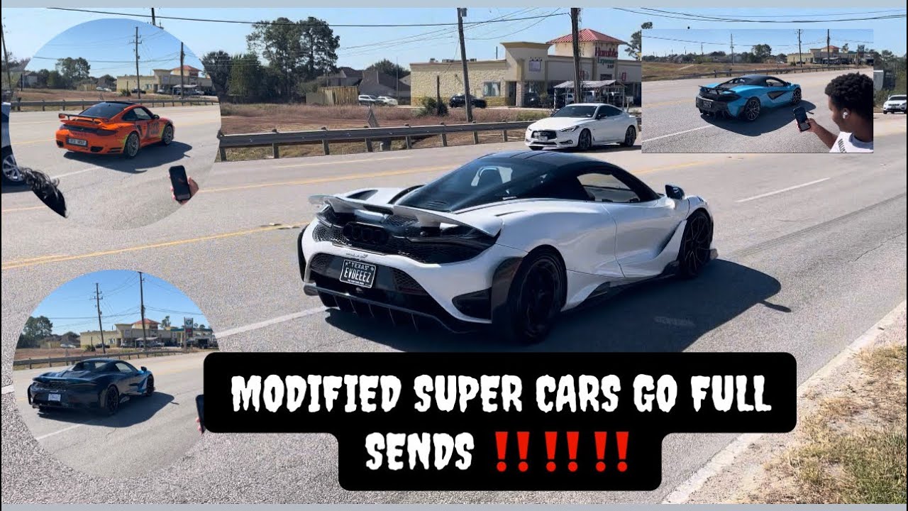 MODIFIED SUPER CARS GO FULL SENDS LEAVING PORKY’S EXOTIC SUPER CAR SHOW ...
