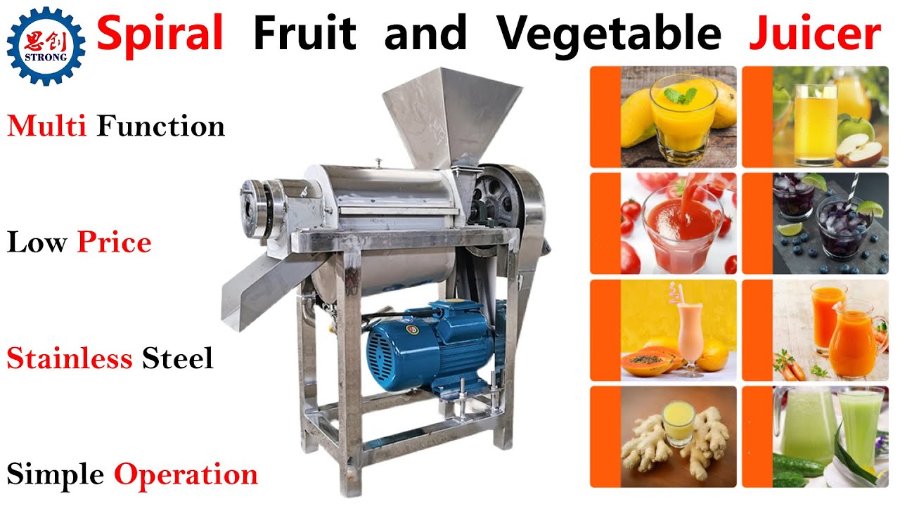 Electric Spiral Fruit And Vegetable Juicer Extruder - YouTube