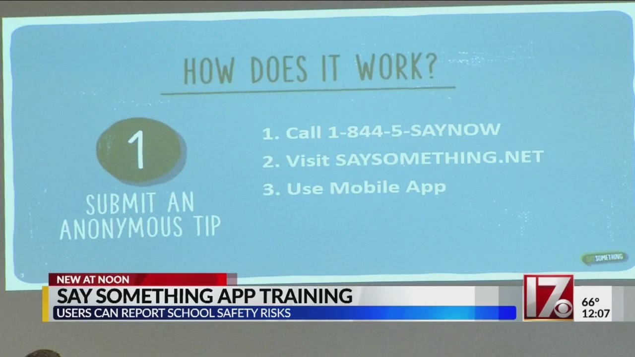 Say Something app training held in Wake Forest - YouTube