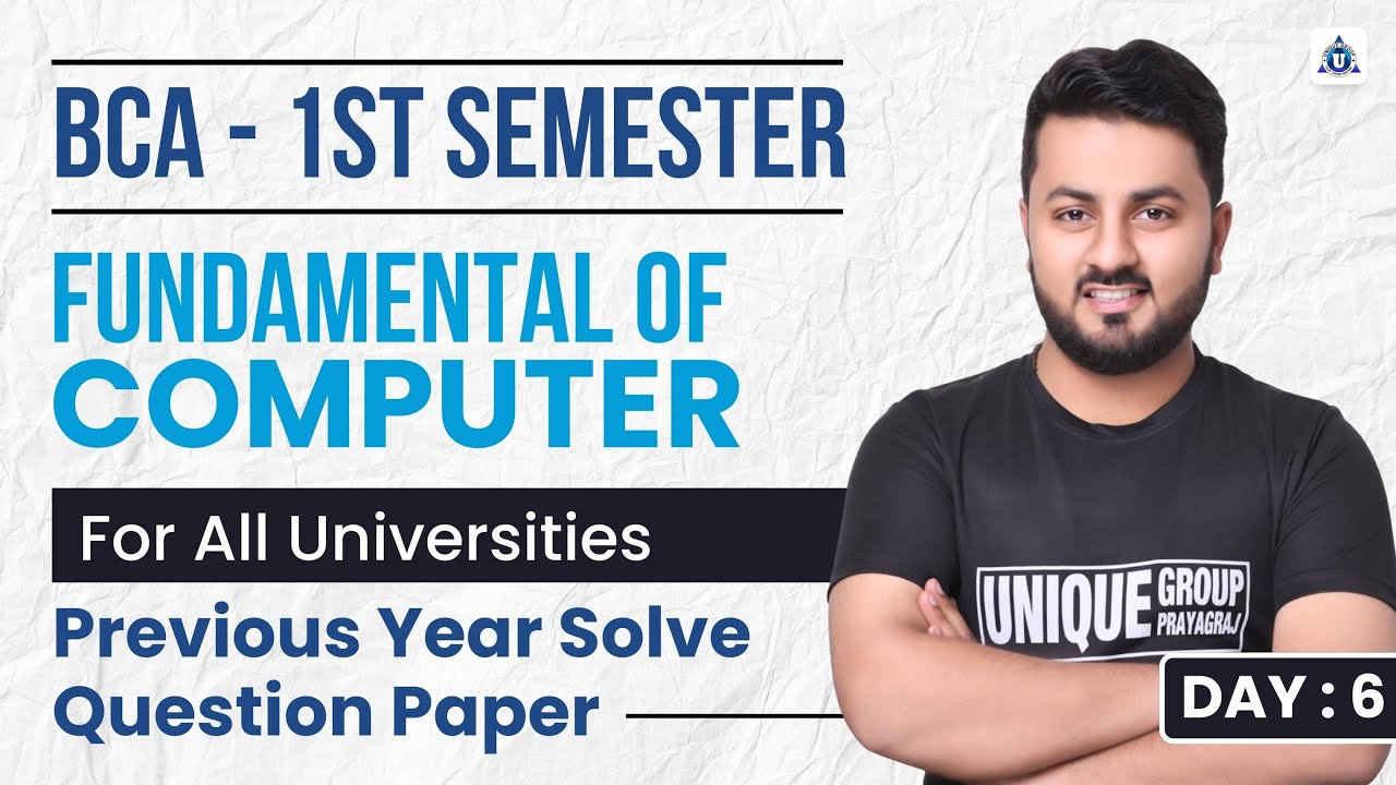 #bca 1st sem | Previous year Solve question paper| FUNDAMENTAL OF ...