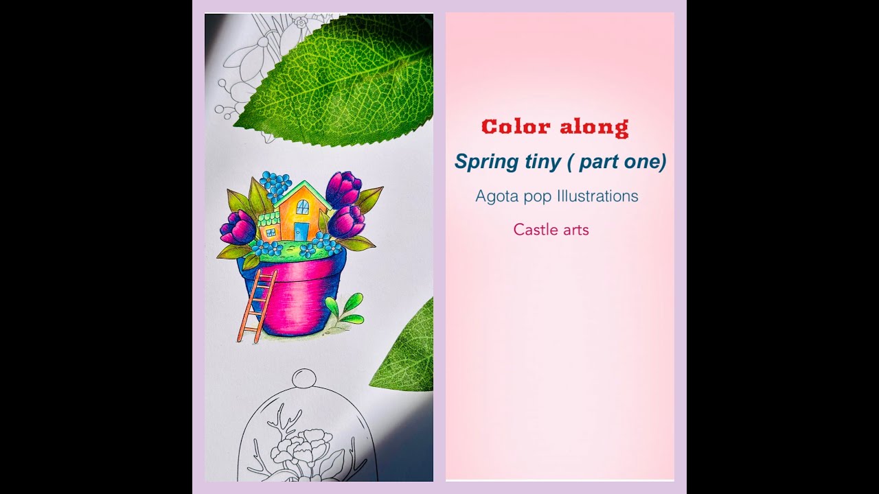 Colour along | spring tiny (part one ) | Agota Pop illustrations ...