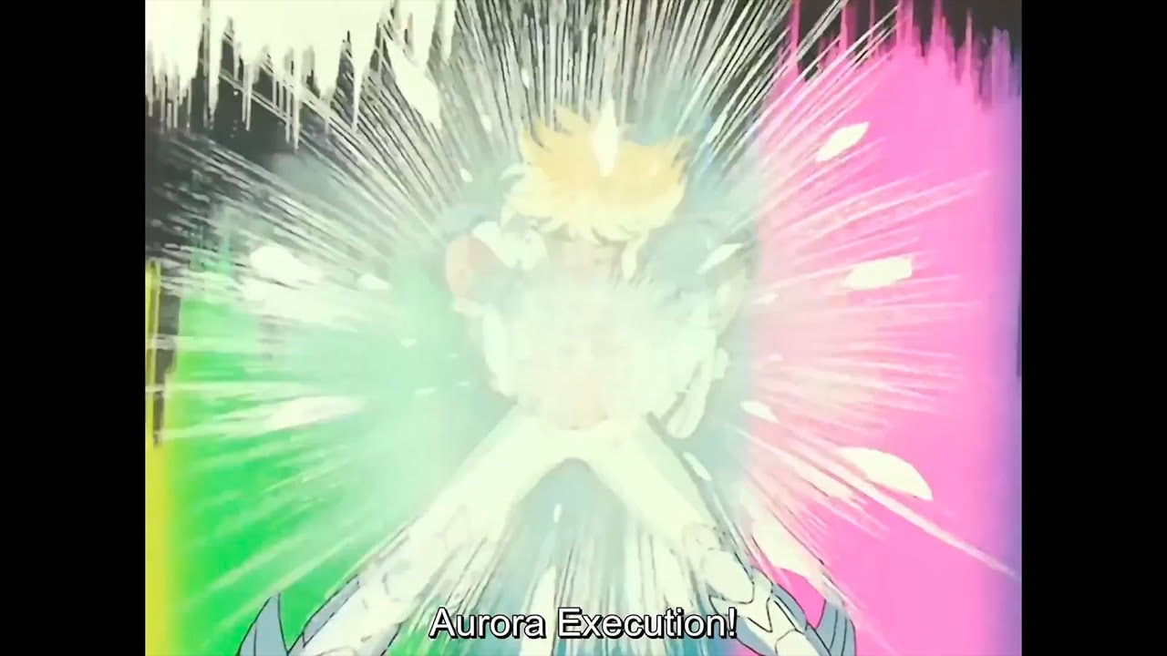 Hyoga du Cygne vainc Hagen de Merak avec l'Execution de l'Aurore (Aurora Execution) - Saint ...