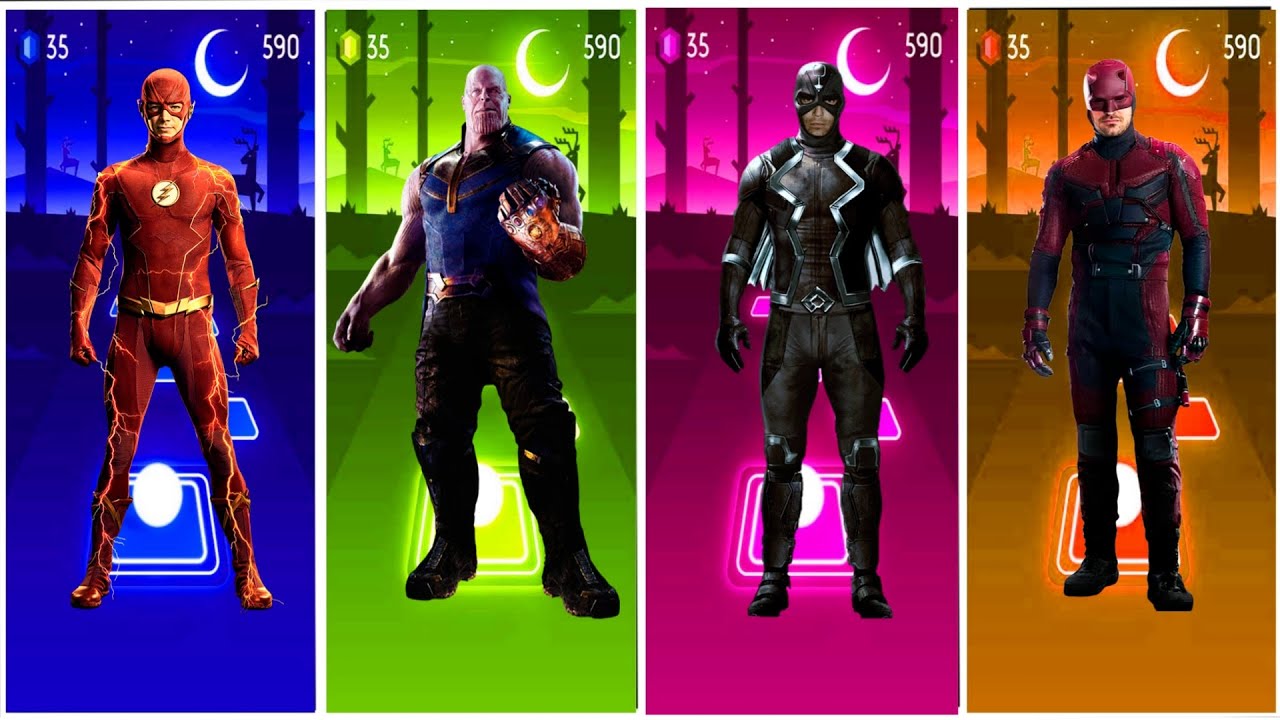 Flash VS Thanos VS Black Bolt VS Daredevil SUPER dance battle #133 ...