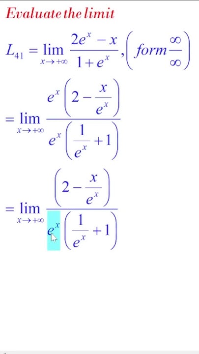 Limit of an exponential function - YouTube