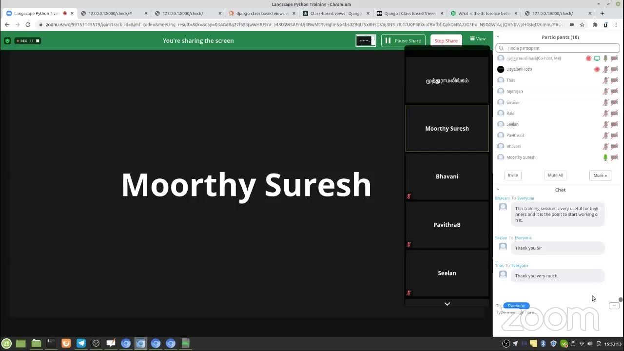 Langscape Django Python Training day 10 - YouTube