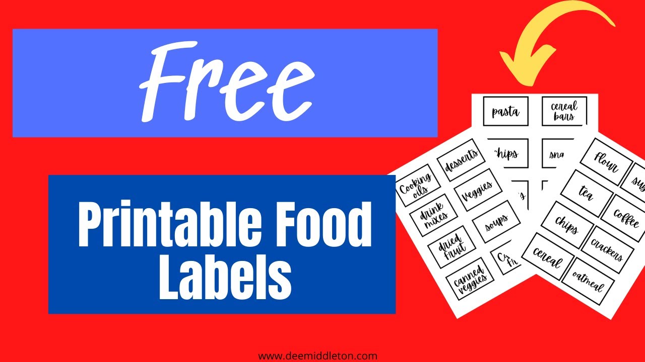 Free Printable Food Labels - YouTube