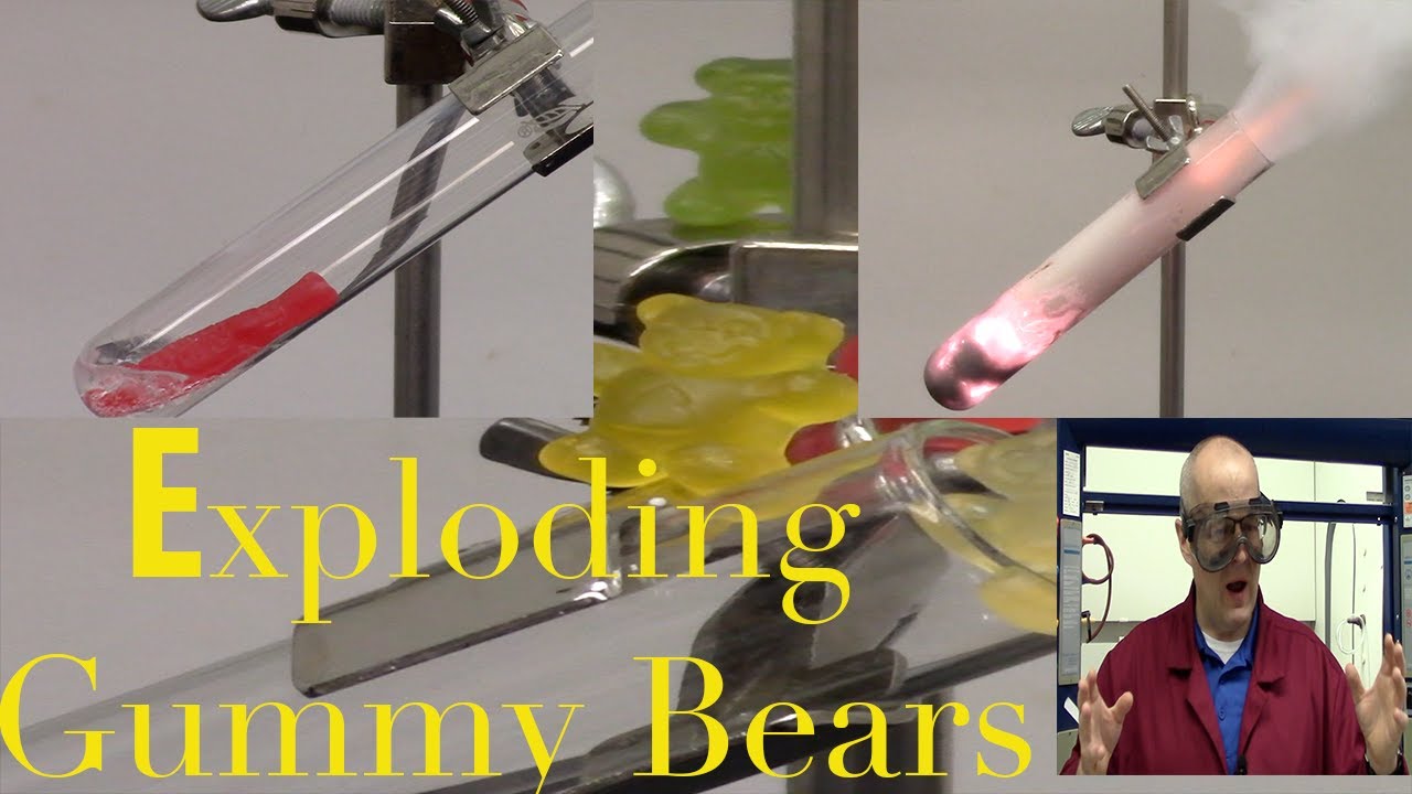 Exploding Gummy Bear via Rapid Oxidation with Potassium Chlorate kclo3 ...