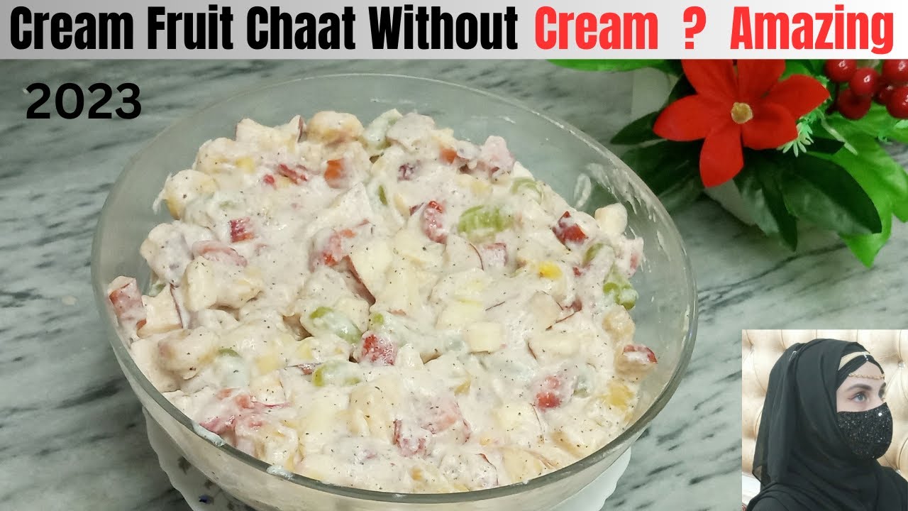 Cream Fruit Chaat Without Cream Amazing Recipe By Fateh Food Secrets ...