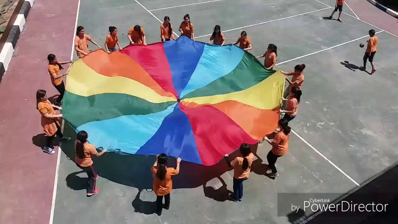 استعراض البراشوت, Parachute dance, פעילות עם מצנח,Trabajar con ...