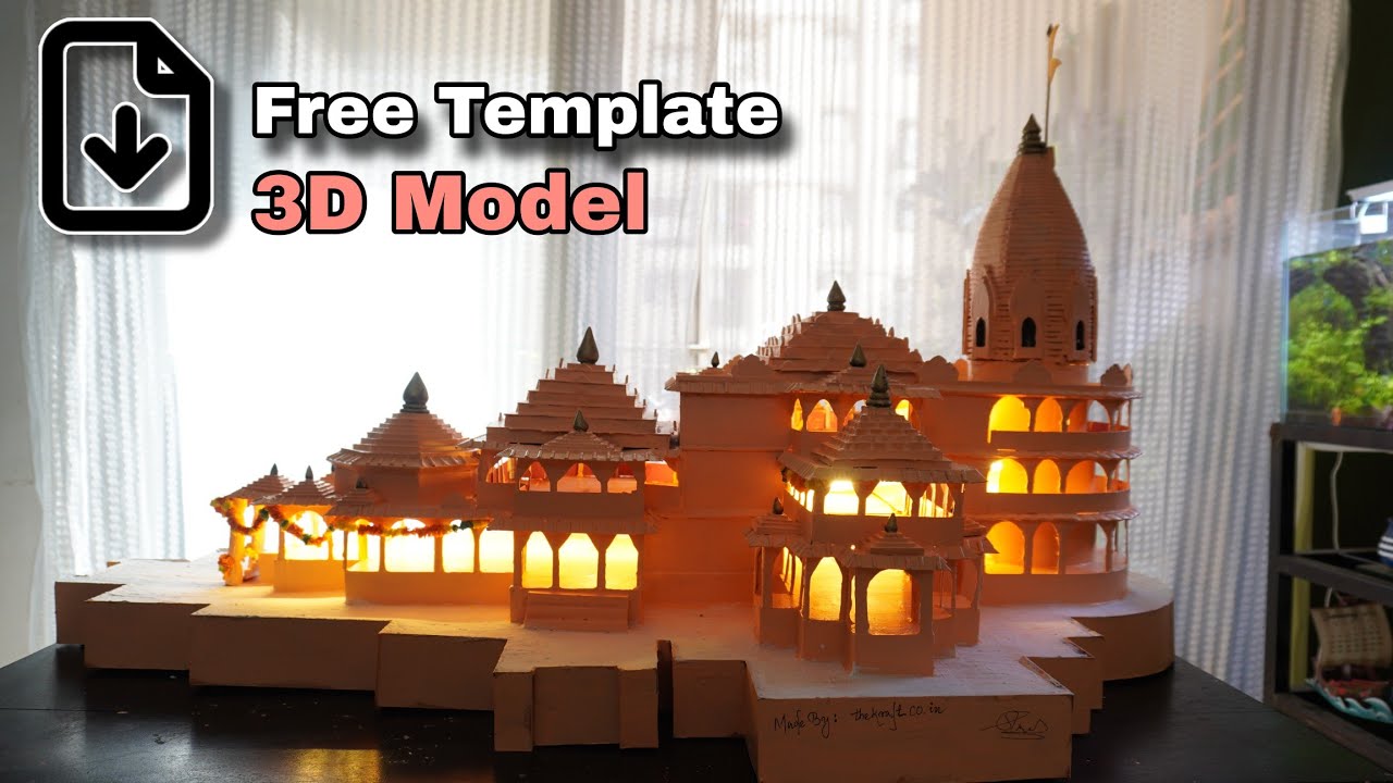 How to Make Ram Mandir Cardboard Model | राम मंदिर कैस बनये # ...