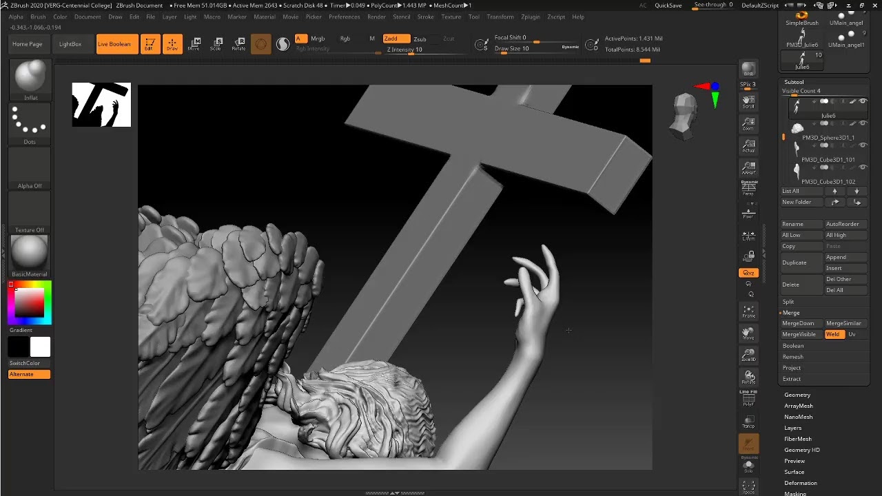 Sculpting Angel in ZBrush - YouTube