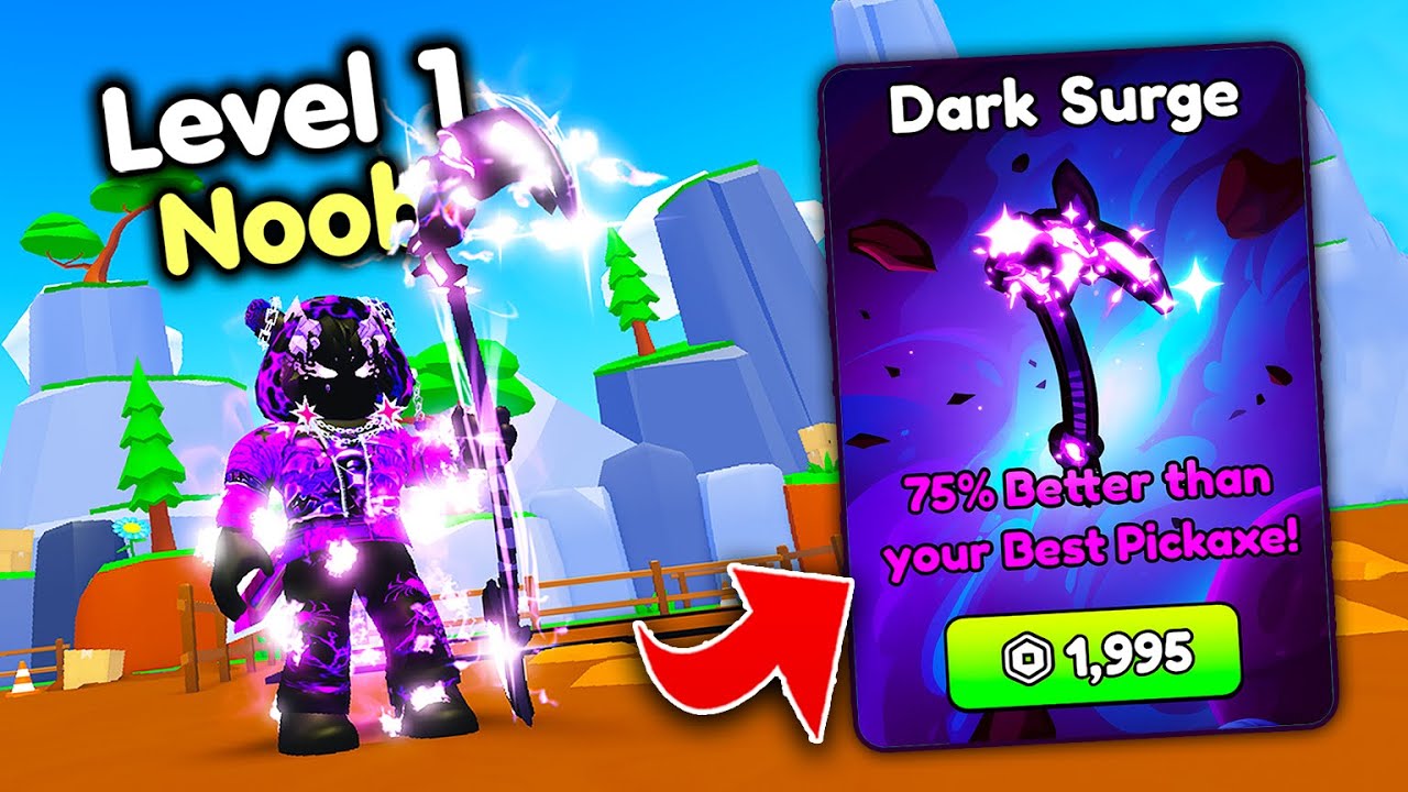 Starting Over as NOOB with BEST PICKAXE in Pickaxe Simulator! (Roblox ...