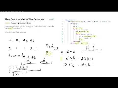 [June 22, 2024, LeetCode daily] 1248. Count Number of Nice Subarrays - Python, solution ...