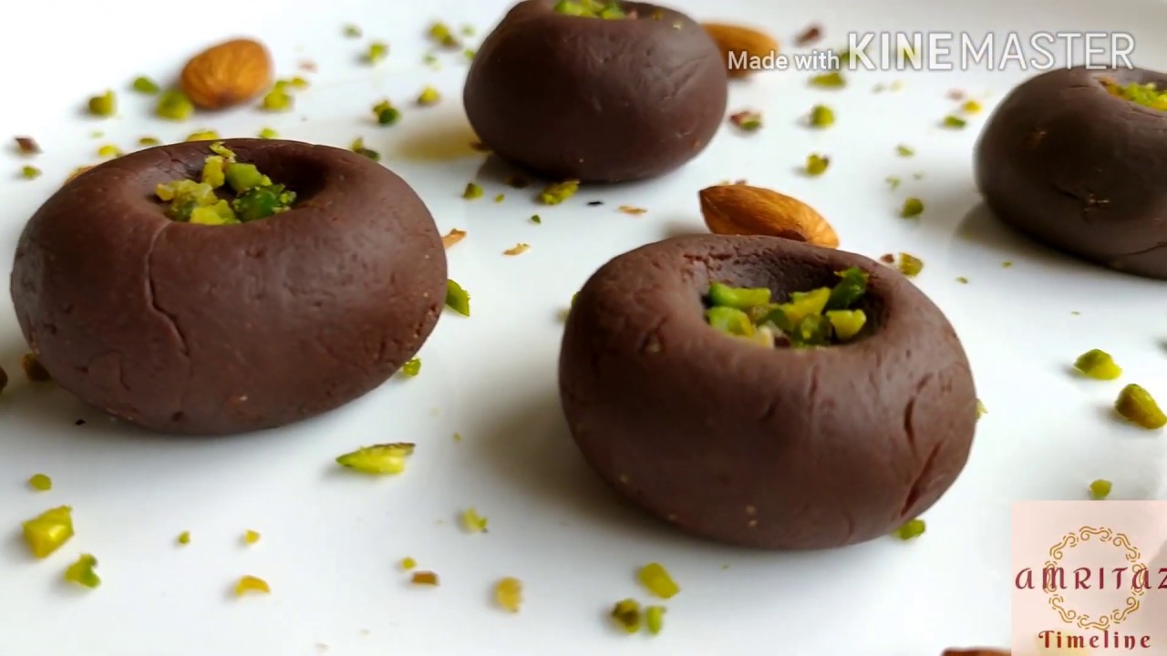 Chocolate peda recipe // Chocolate sandesh // চকোলেট সন্দেশ // चॉकलेट ...