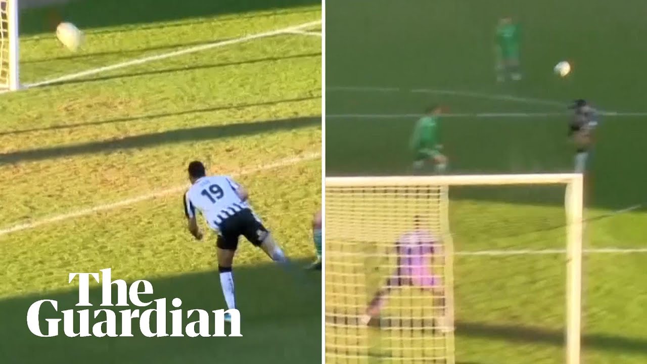 Puskas contender Elisha Sam scores stunning back-heel volley for Notts ...