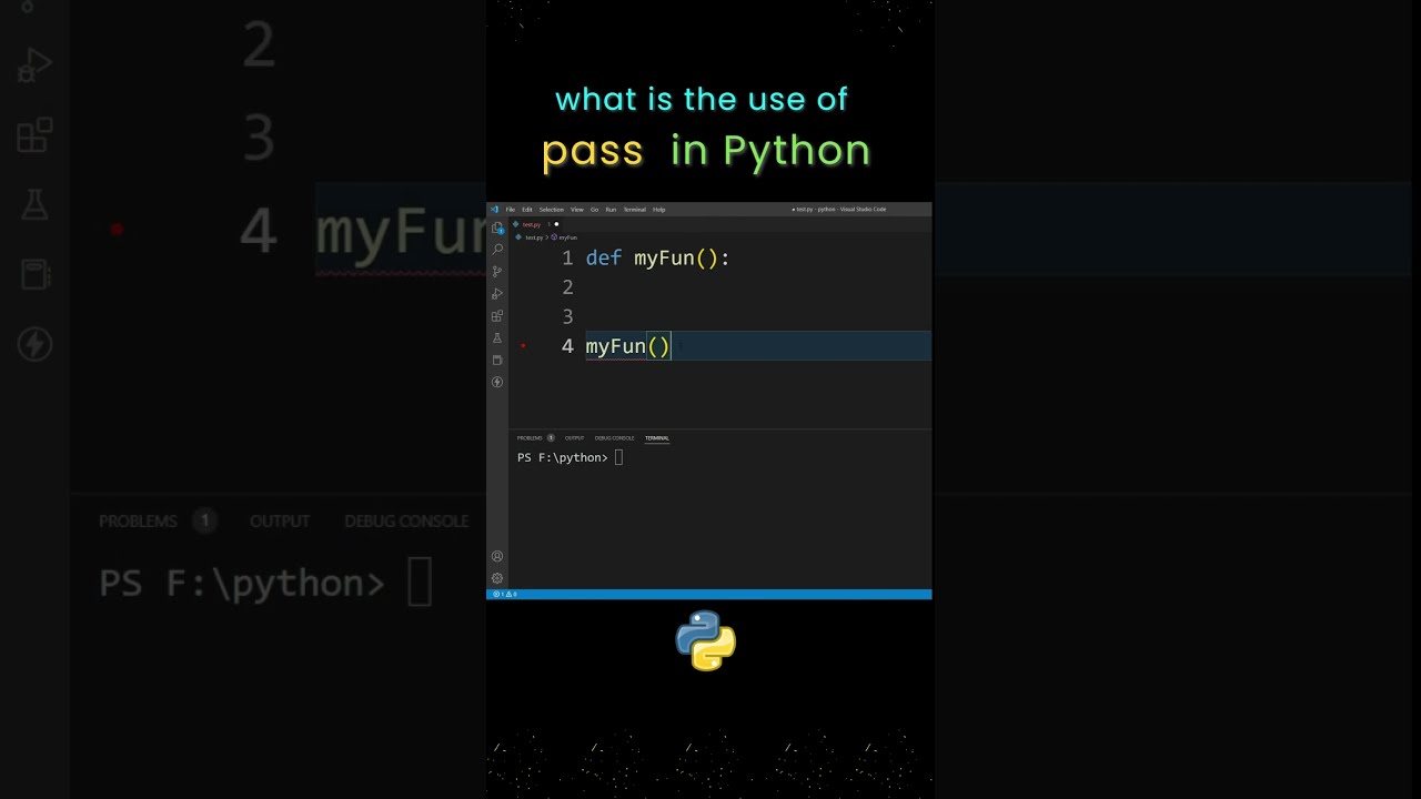 How To Use Pass Statement In Python shorts YouTube How To Use Pass Statement In Python shorts YouTube