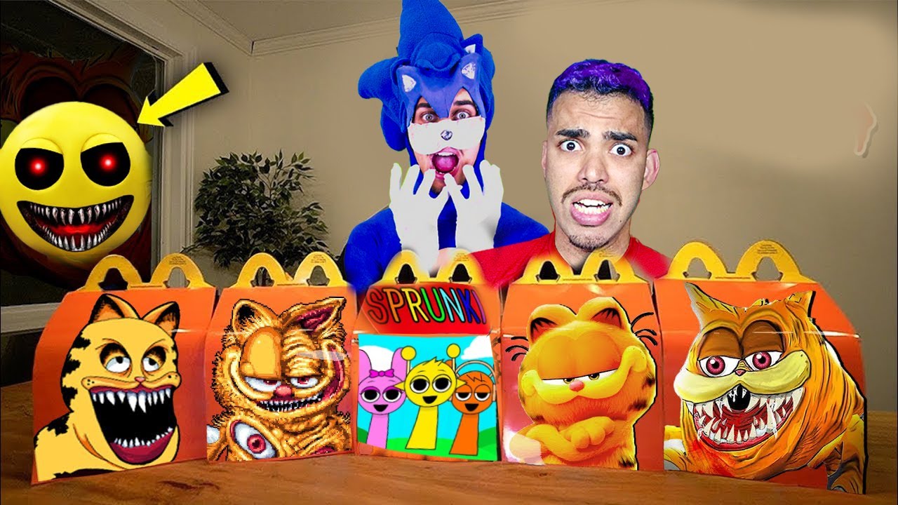 NUNCA ABRA TODOS MC DONALDS DO INCREDIBOX SPRUNKI E FILME GARFIELD AS ...