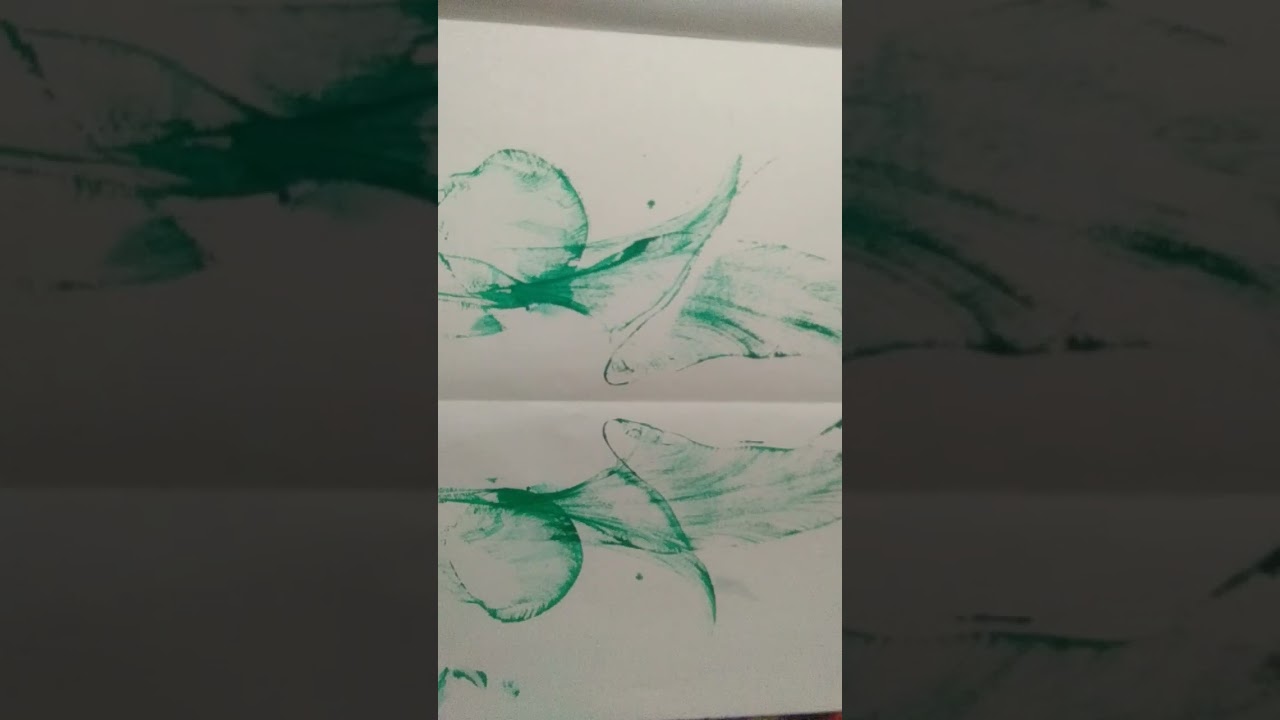 Symmetry drawing using thread and paint/#symmetricaldrawing/#shorts/# ...