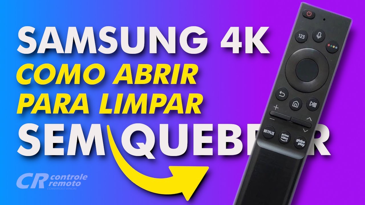 Como abrir o controle remoto Samsung 4k Smart para limpar sem quebrar a ...