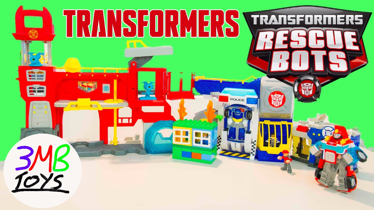 Transformers Rescue Bots Griffin Rock Firehouse and Police Station ...
