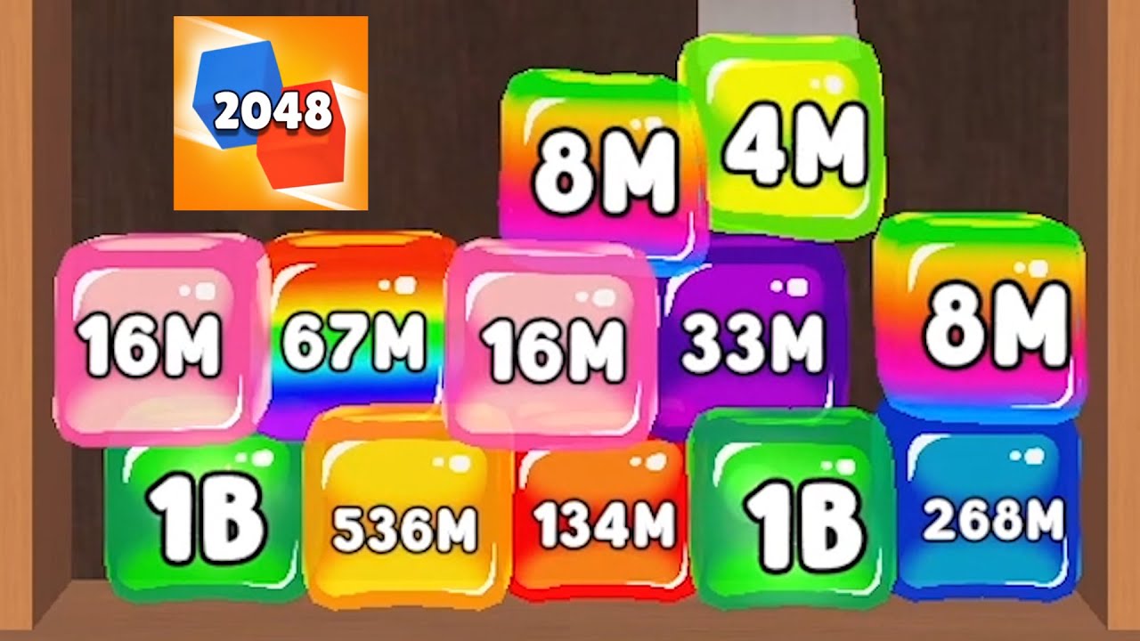 Merge Cube 2048 3D - ASMR Gameplay (Cubes Math, Level Up NumberBlocks ...