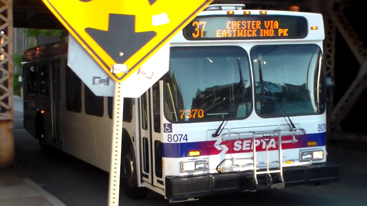 SEPTA BUS: NEW FLYER D40LF 8074 ON ROUTE: 37 - YouTube