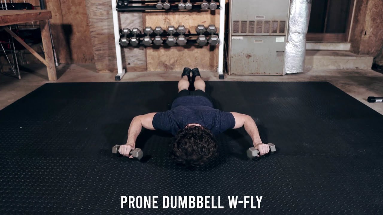 Prone Dumbbell W-Fly - YouTube