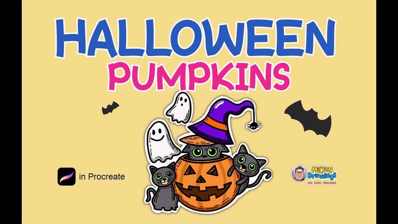 How to Draw a Halloween Pumpkin / #miltondrawings - YouTube