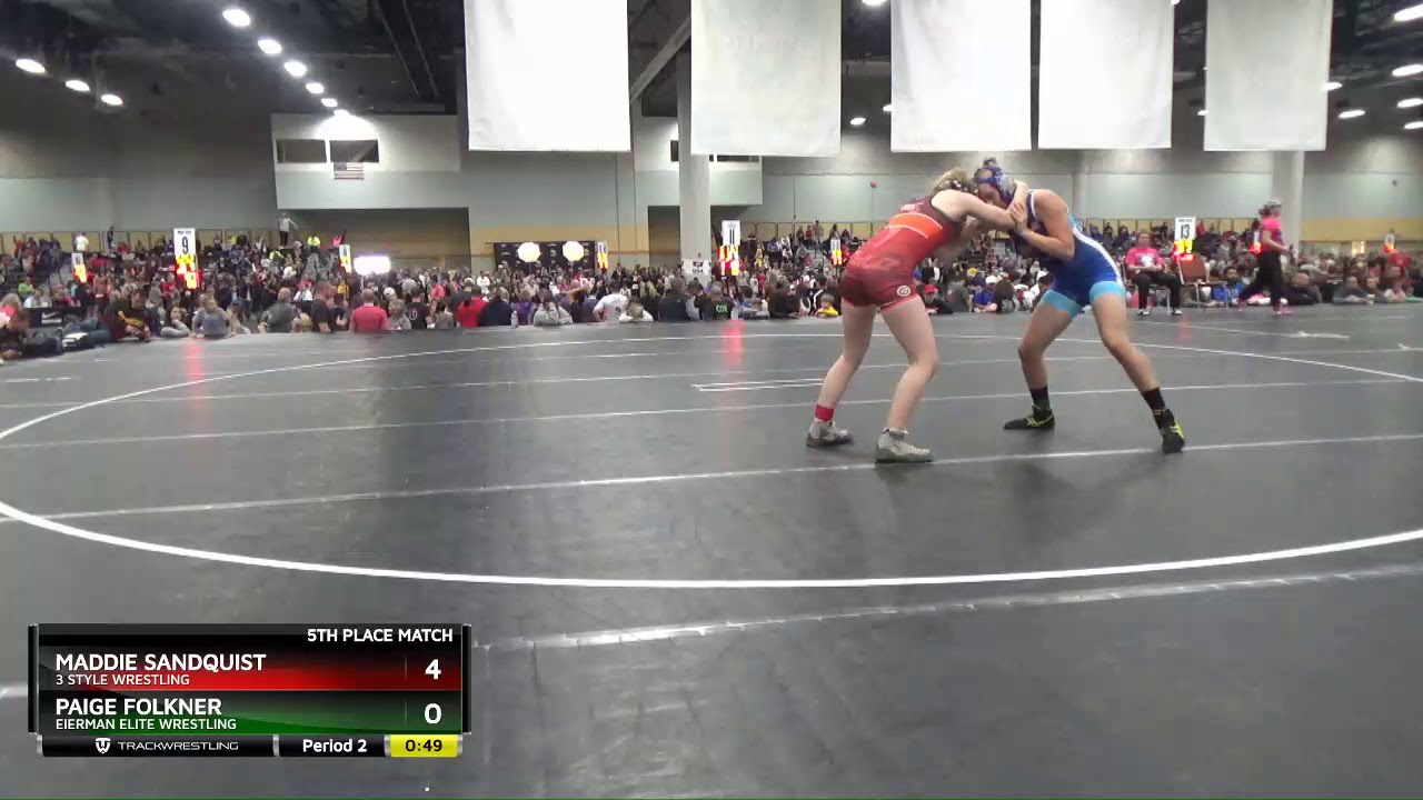 Girls High School 124-135 Maddie Sandquist 3 Style Wrestling Vs Paige ...