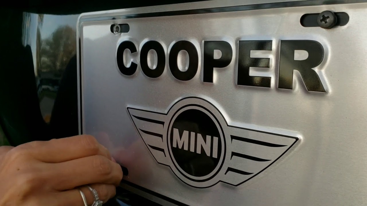How to change a license plate on a 2018 Mini Cooper, or on most ...