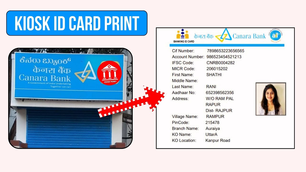 Canara Bank Kiosk Id Card | How To Make Canara Bank Csp Identity Card ...