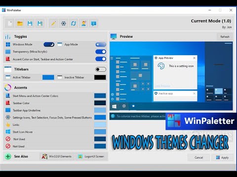 WINDOWS THEMES CHANGER {THEMES+CURSOR+BACKGROUND+LOGON+LOGIN+COLORS} - YouTube