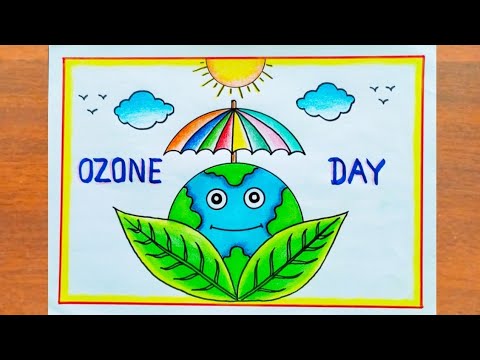 World Ozone Day Drawing / How to Draw World Ozone Day Poster Very Easy ...
