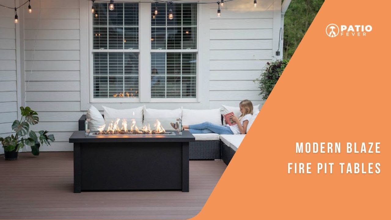 Modern Blaze Fire Pit Tables - YouTube