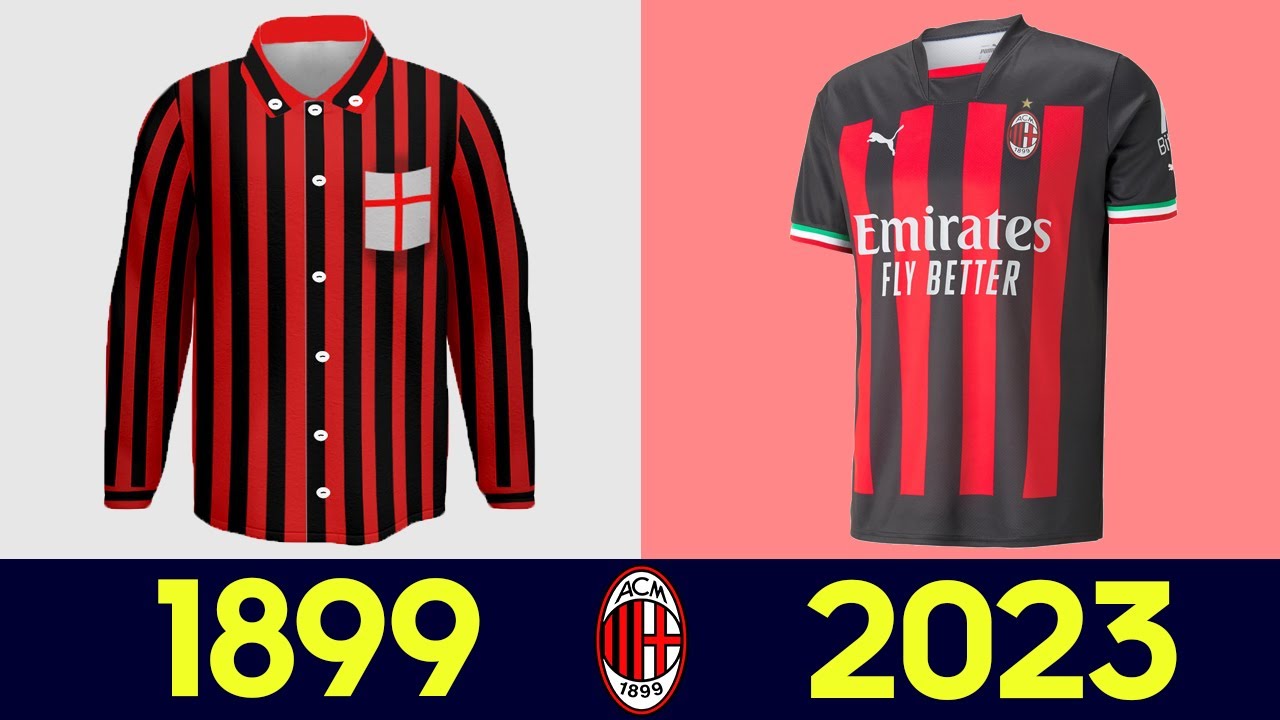 L'evoluzione della divisa da calcio del AC Milan | Tutte le maglie da ...