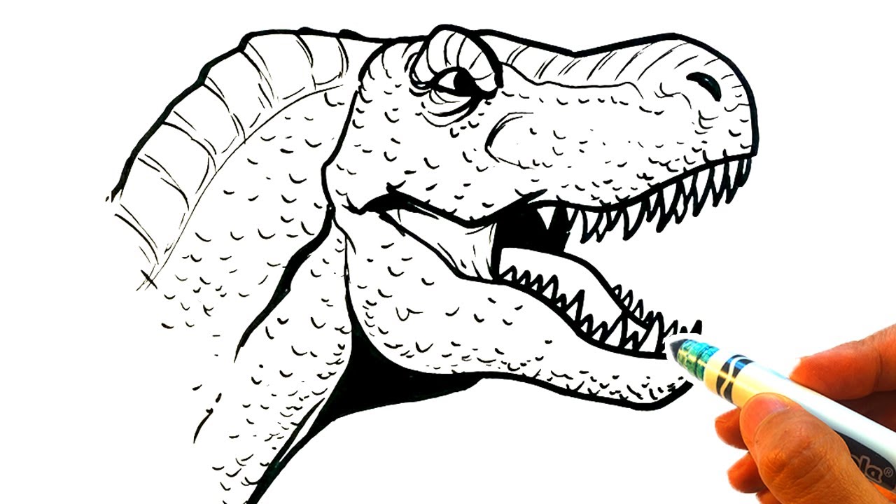 How to Draw TYRANNOSAURUS REX from JURASSIC WORLD - YouTube