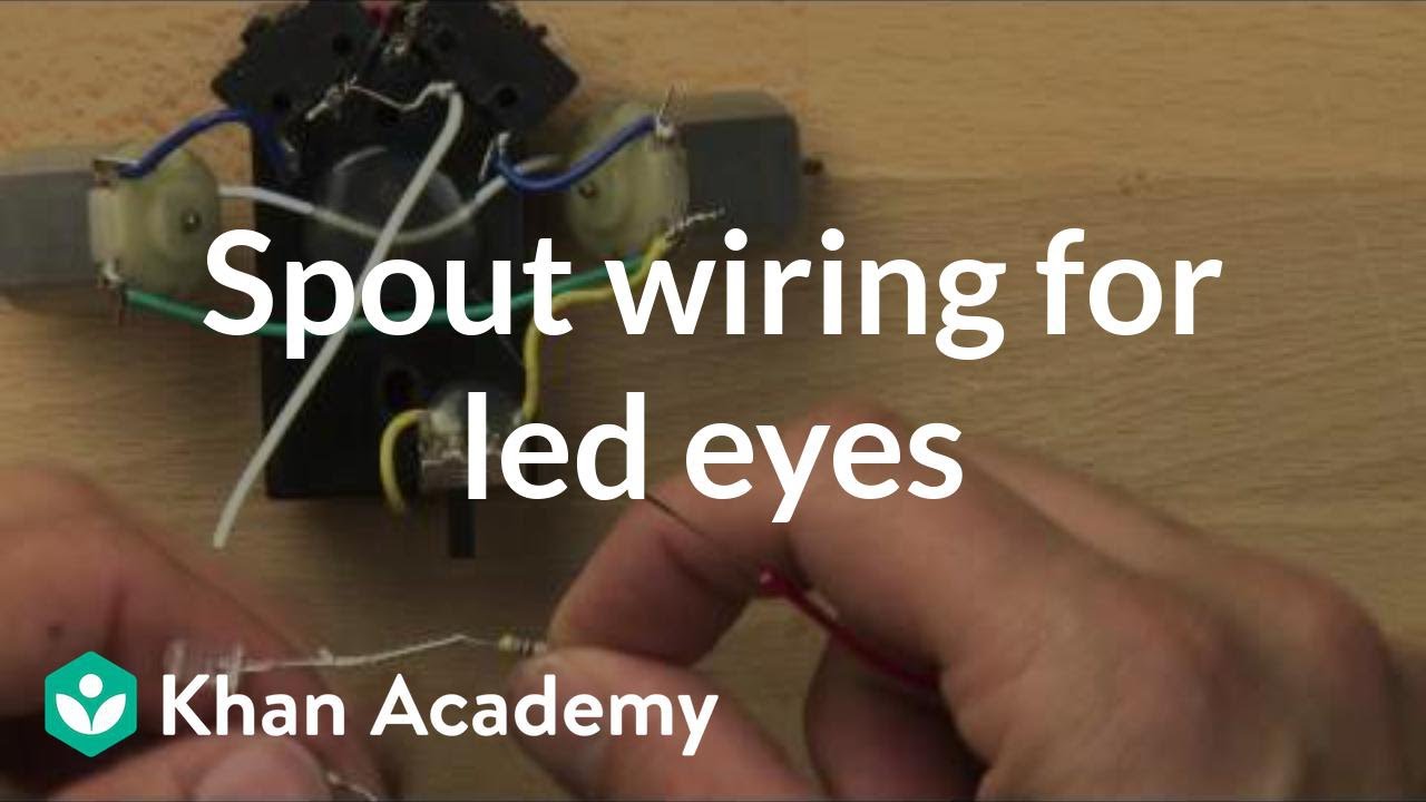 Spout wiring for LED eyes | Home-made robots | Electrical engineering ...