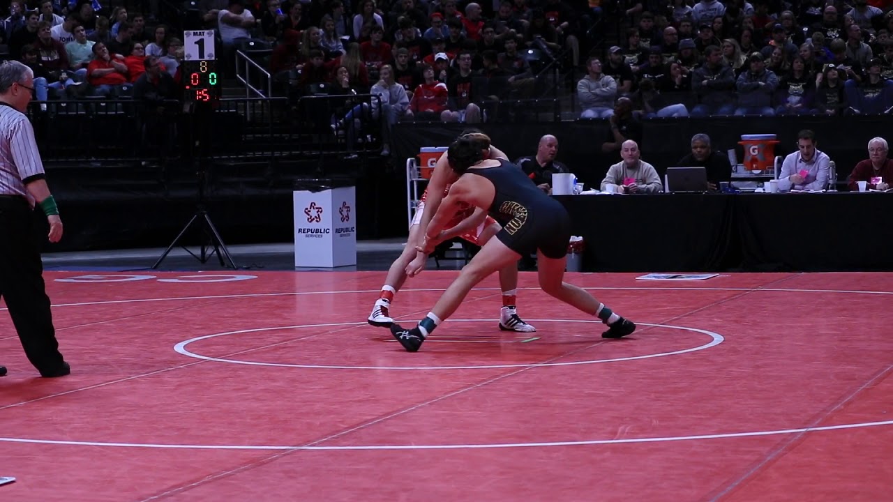 MHS Wrestling . Kyler Funk at State vs. Cade Girgenti - YouTube