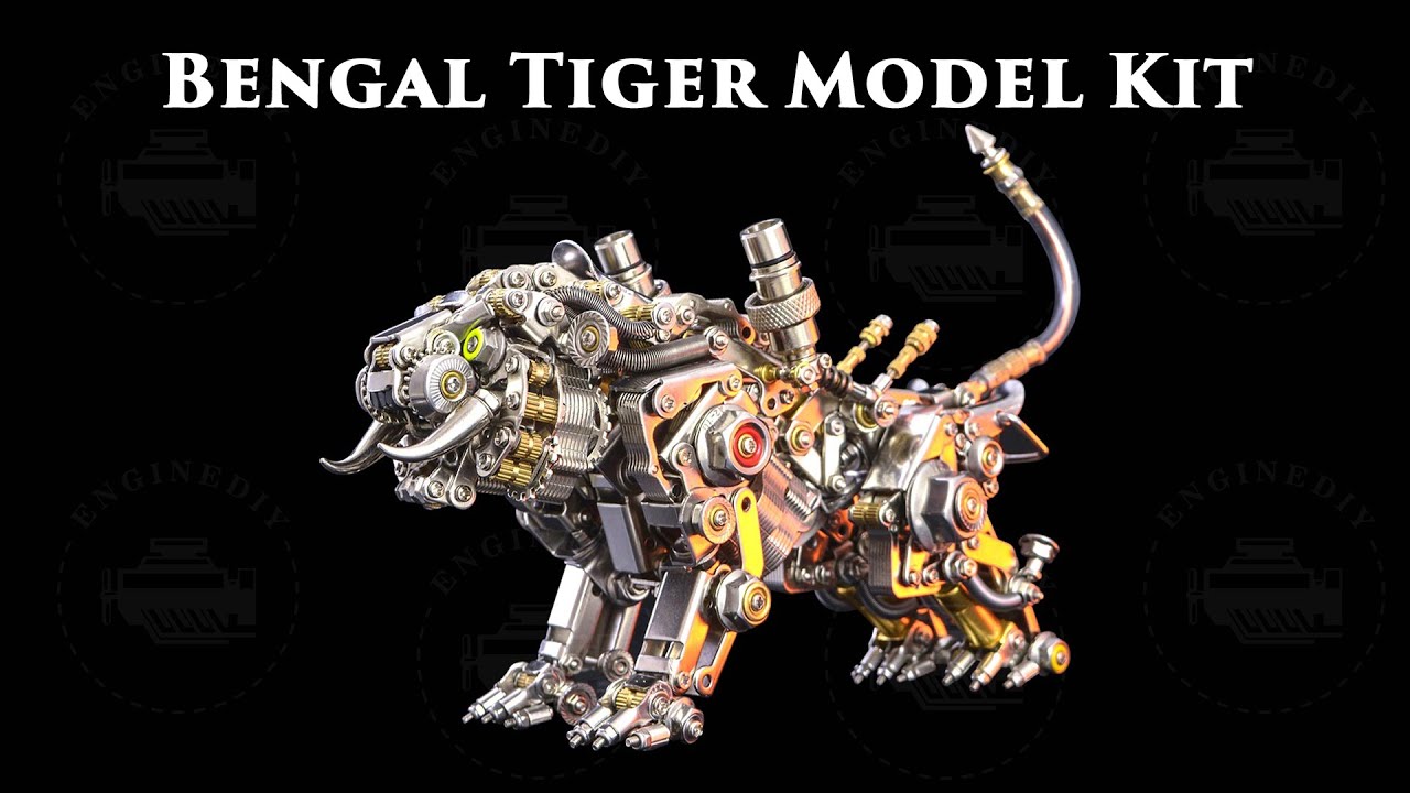 Mechanical Tiger 3D Puzzle Model Kit - YouTube